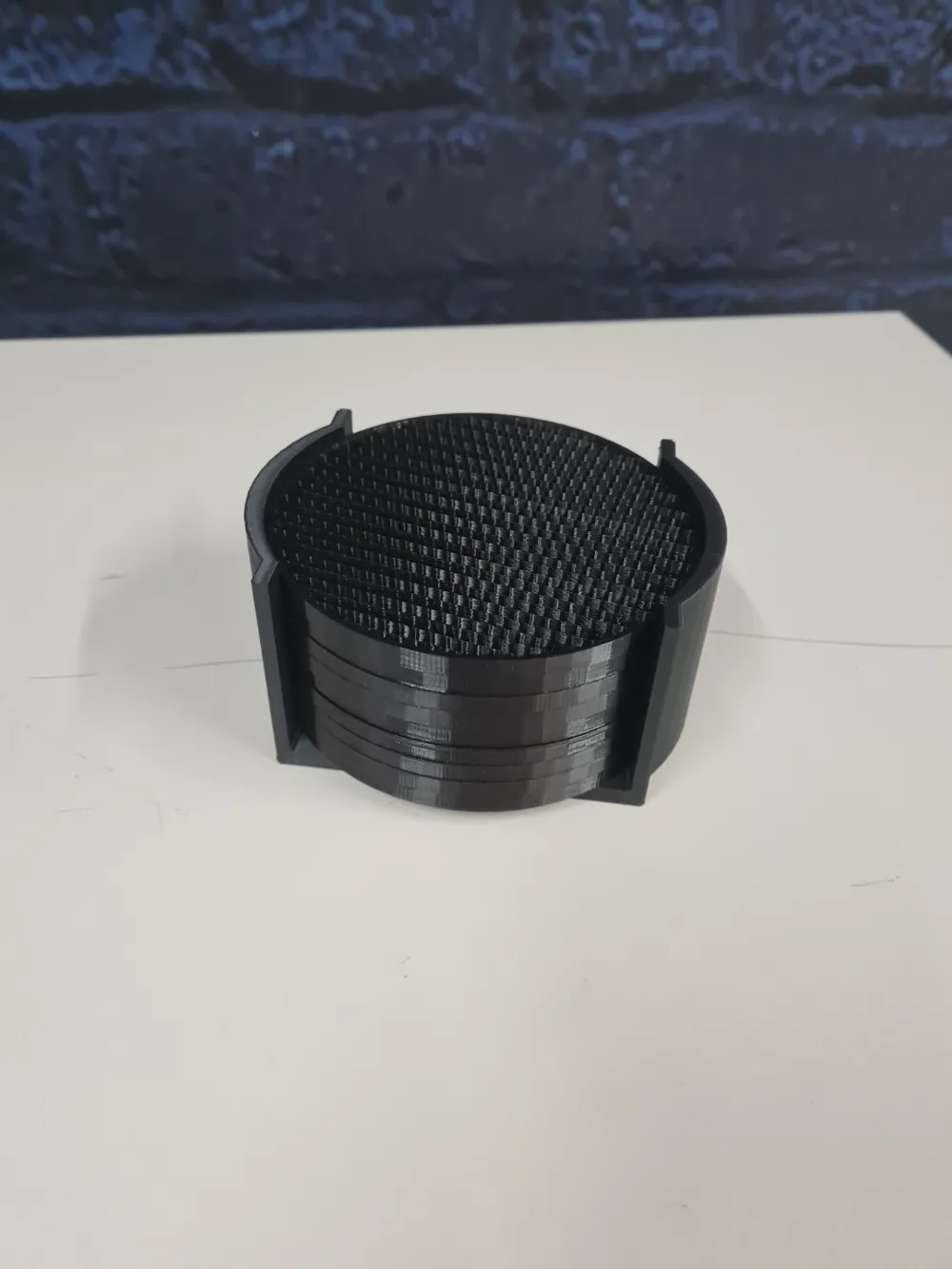 Round Coaster with holder for 9 pieces - Free 3D Print Model - MakerWorld