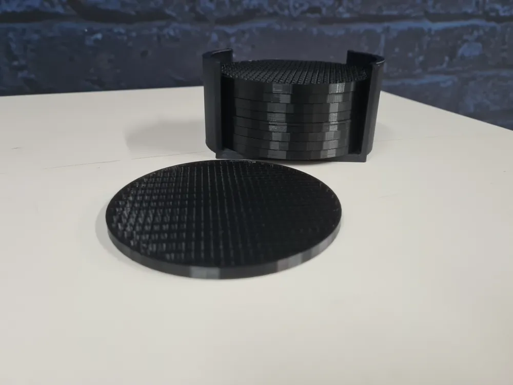 Round Coaster with holder for 9 pieces - Free 3D Print Model - MakerWorld