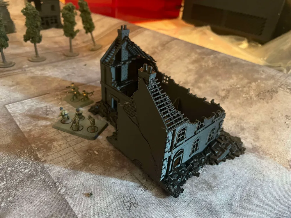 Large Destroyed house WW2 era by Nate - MakerWorld