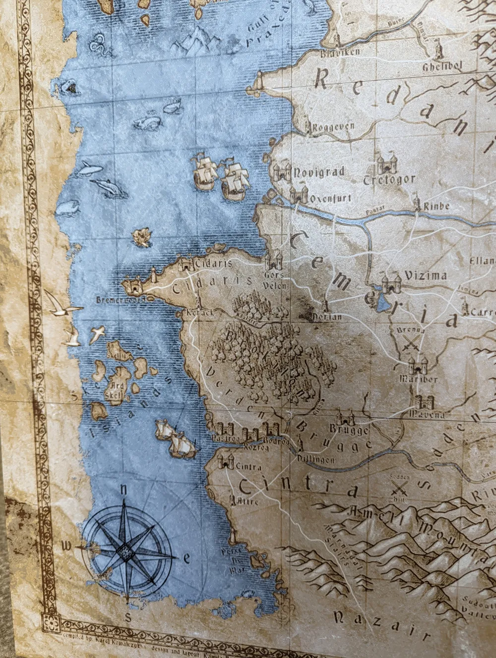 The Witcher 3 Continent Map - Color - Huforge - Free 3D Print Model ...