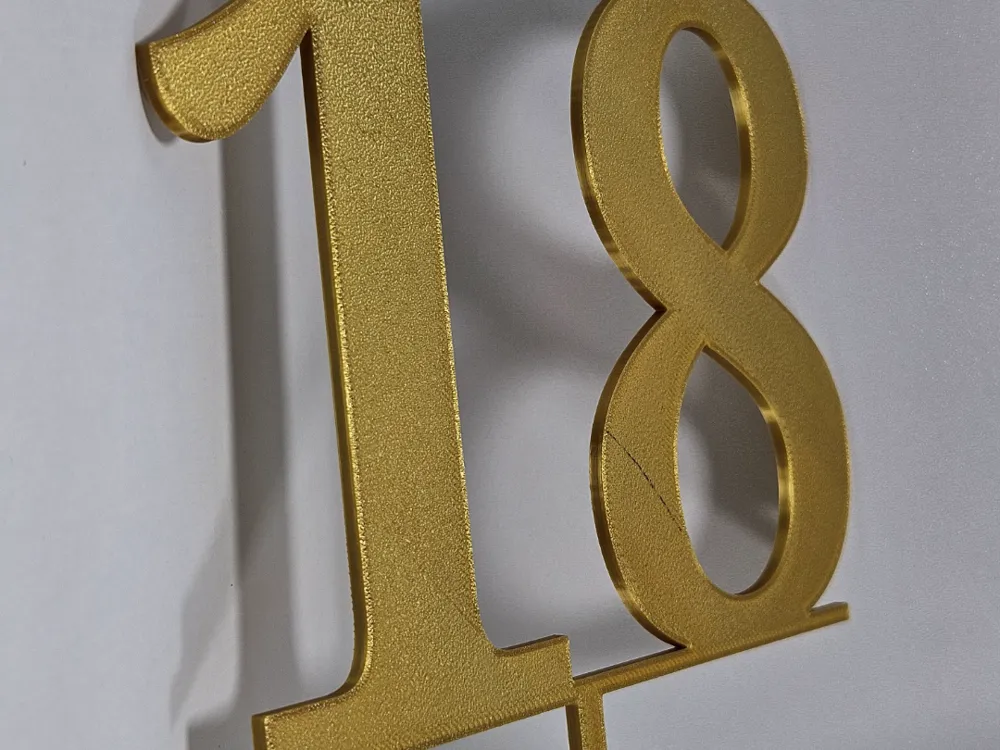 Number 18 topper by lceple34 - MakerWorld