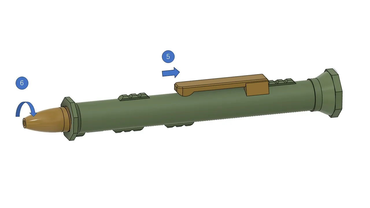 Click Pen - Rocket Launcher by 喵武士 MakerWorld: Download Free 3D Models