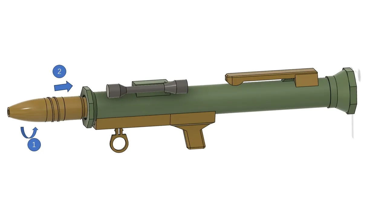 Click Pen - Rocket Launcher by 喵武士 MakerWorld: Download Free 3D Models