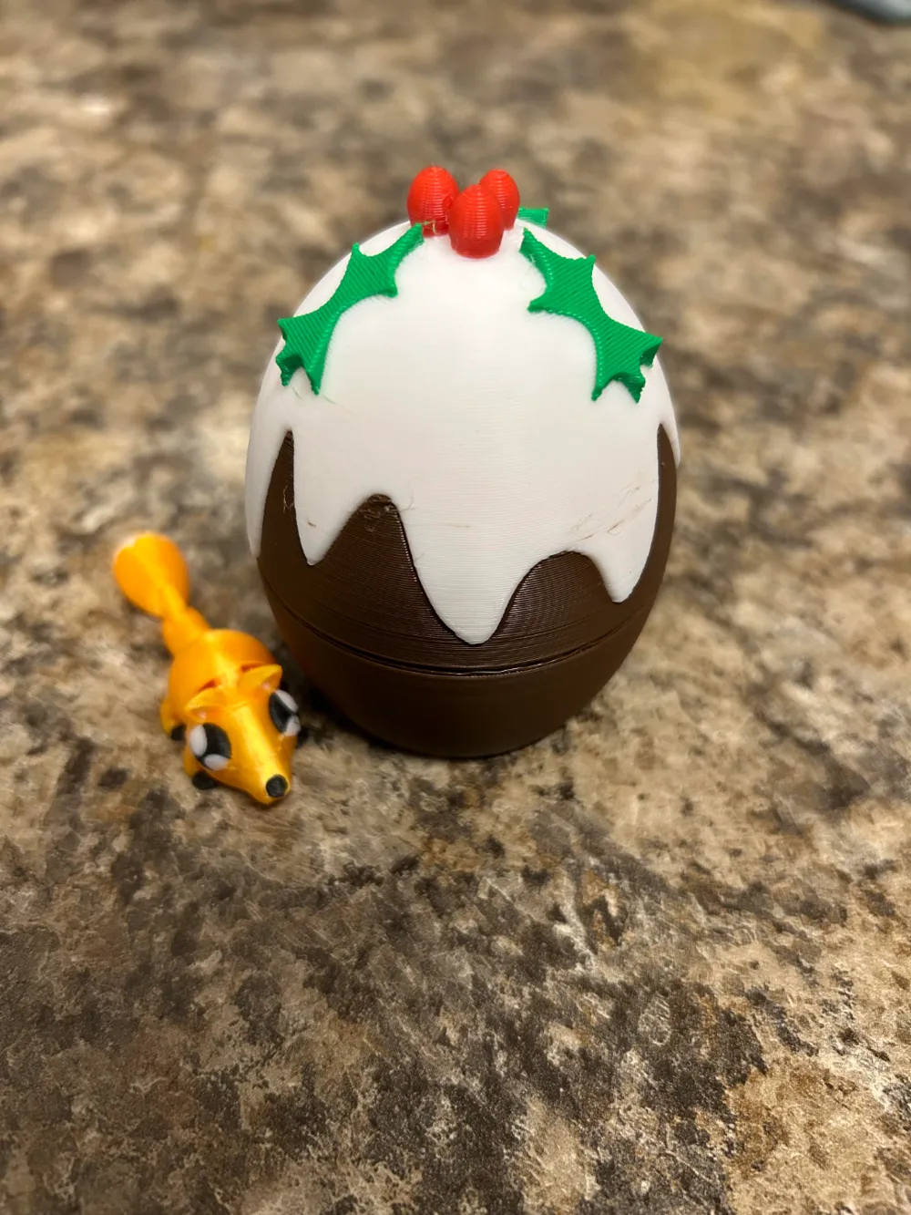 Christmas pudding surprise egg Remixed by Weprint3duk - MakerWorld
