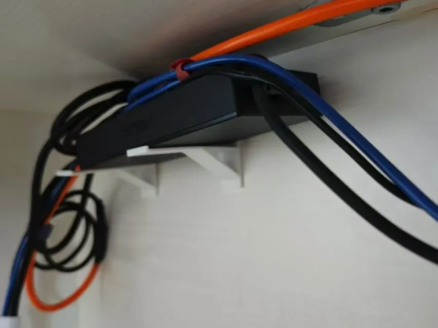 Under-desk Cable Management Notebook Power Adapter Holder by user ...