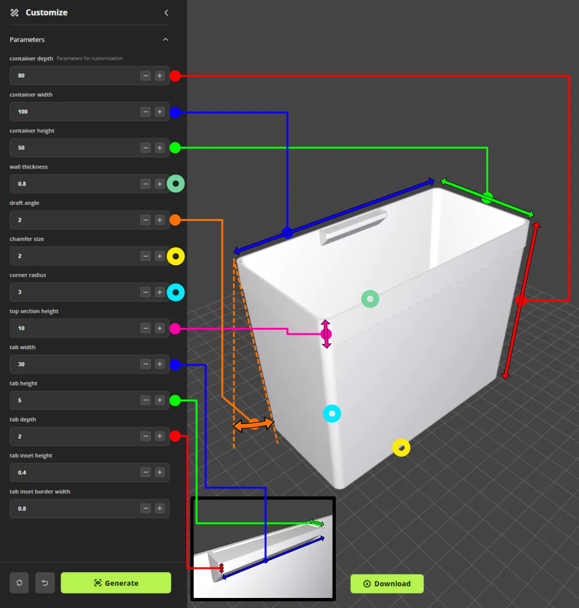 Assortment Box Storage Containers - PARAMETRIC by Yannic - MakerWorld