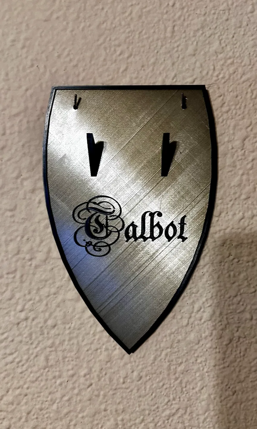 Talbot Shield Sword Hanger by Matthew - MakerWorld