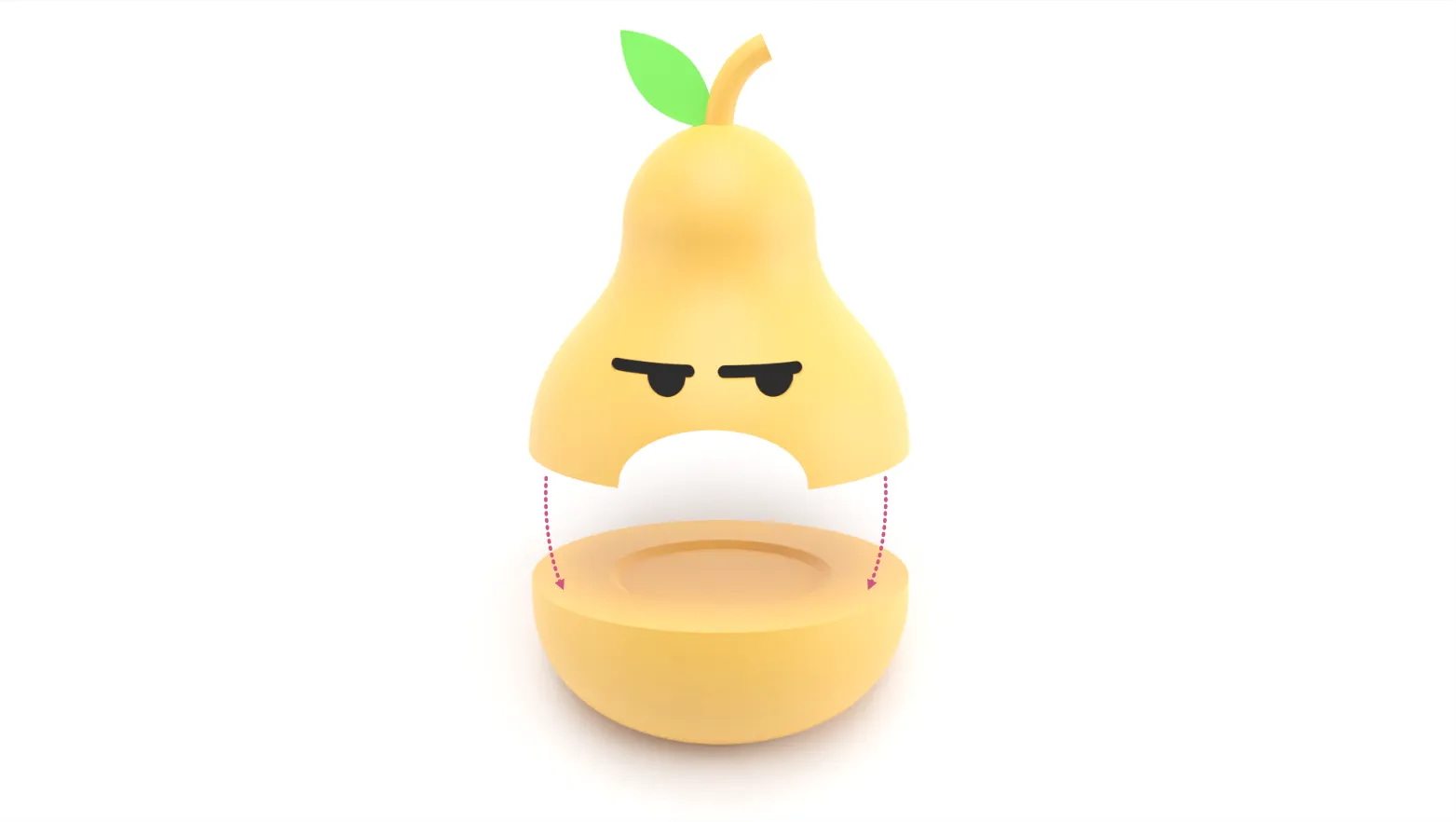 Cat Treat Toy - Rocking Pear by MaKim MakerWorld: Download Free 3D Models