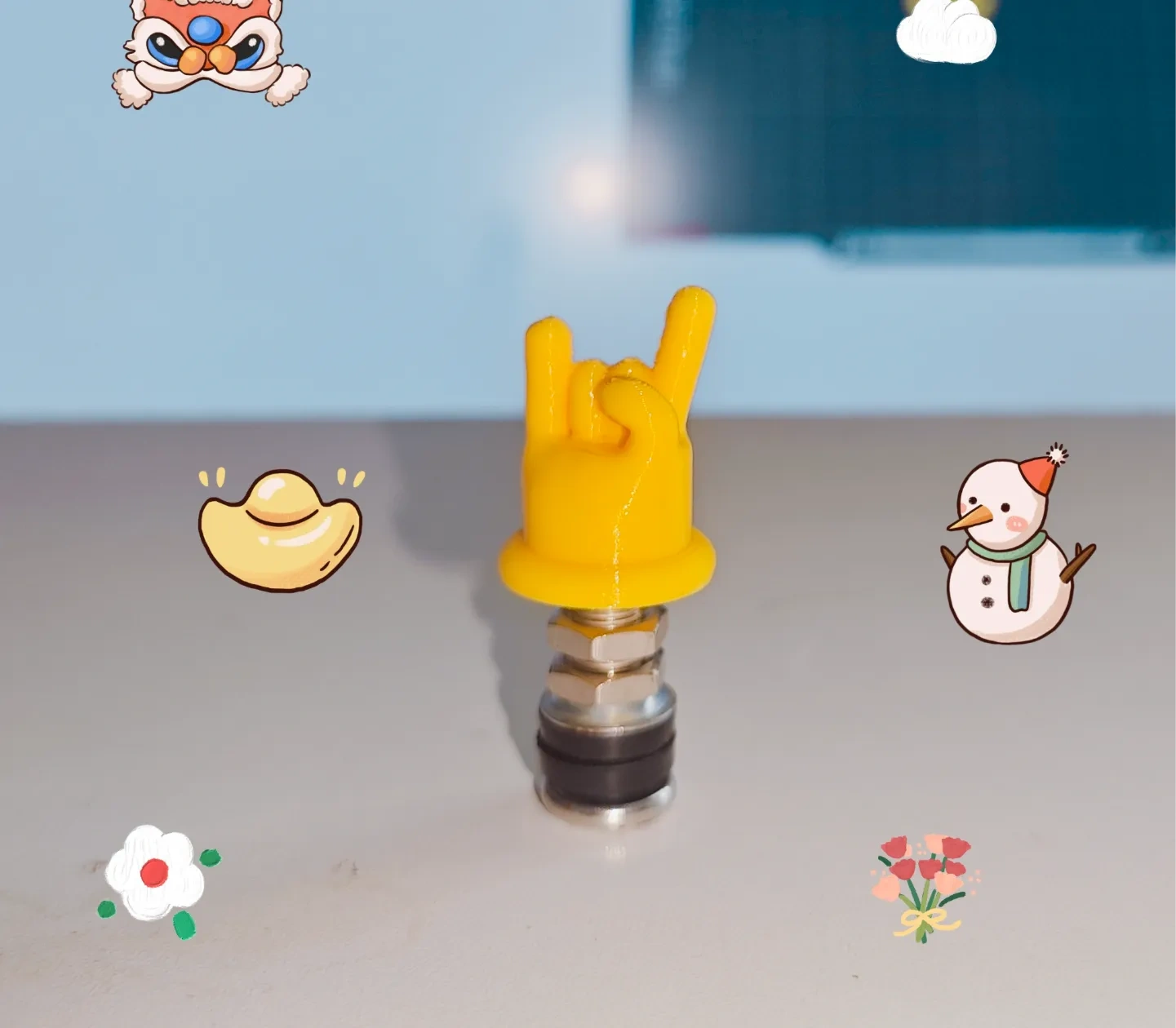 Xiaomi valve stem (Rock N' Roll Finger Adapter 2nd Edition) by PET ...