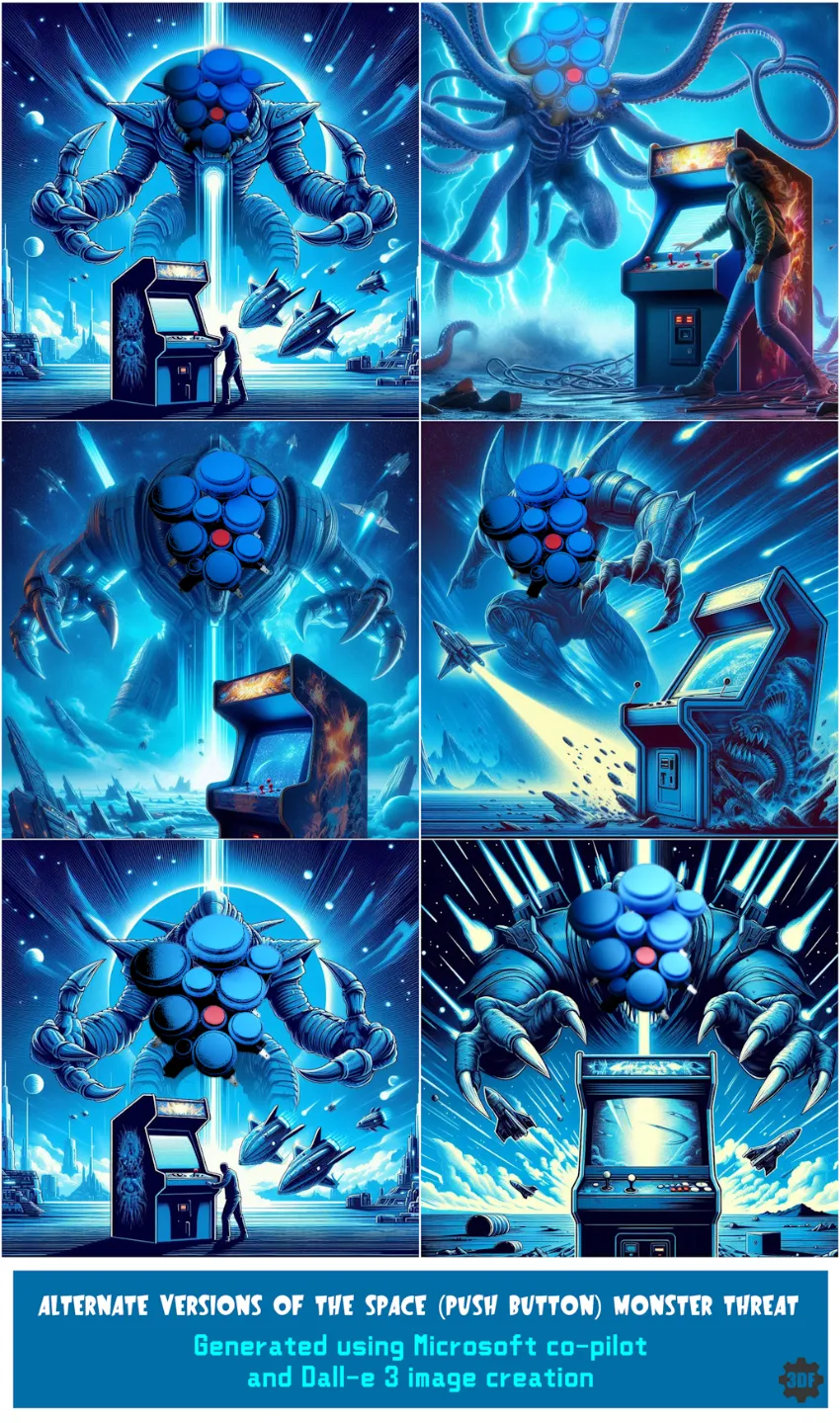 Arcade Push Buttons: 18 to 60mm Monster Collection by 3DFreeman ...