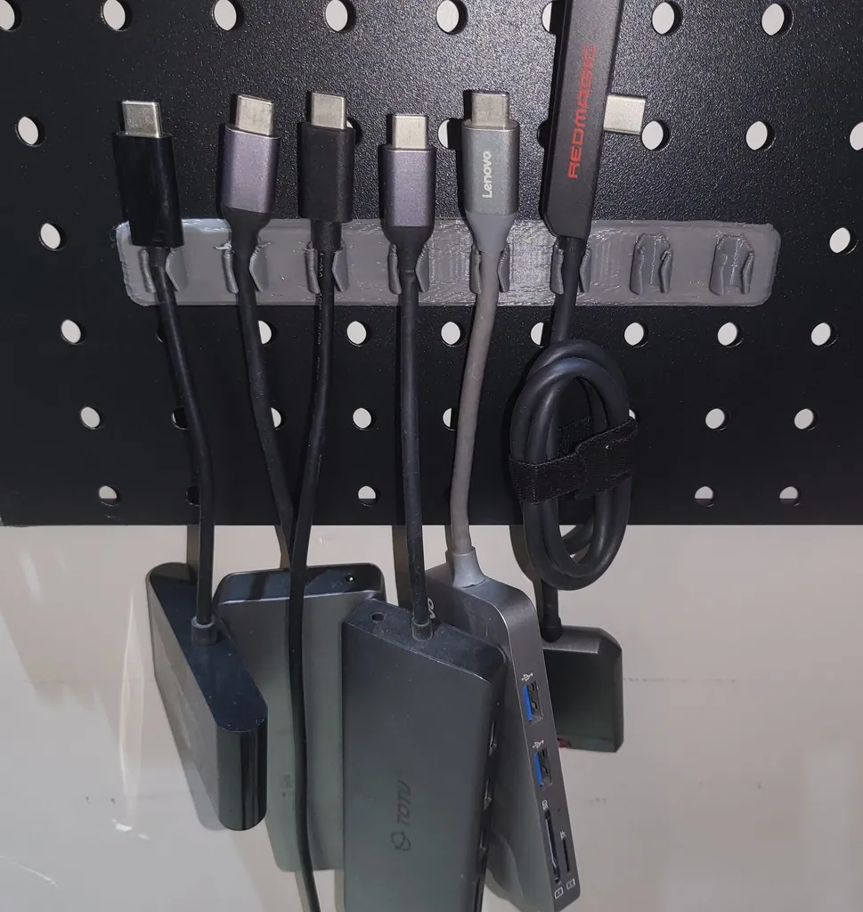 Pegboard Cable Organizer - Free 3D Print Model - MakerWorld