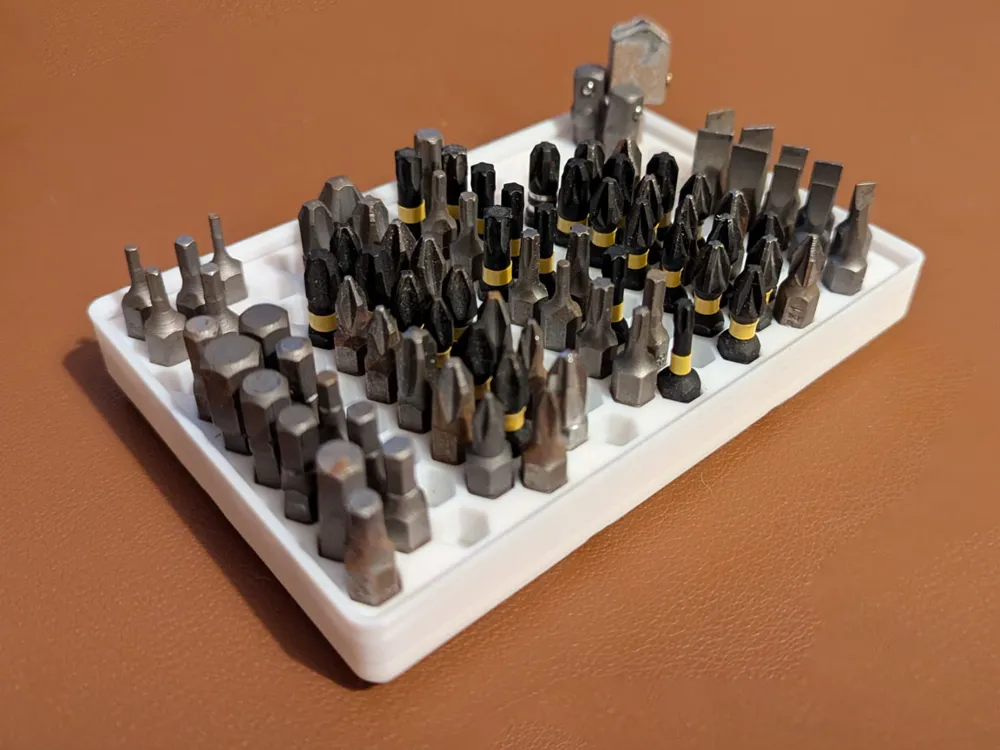 Gridfinity 3x2 hex bit holder (holds 136 bits) by MakerMellor ...