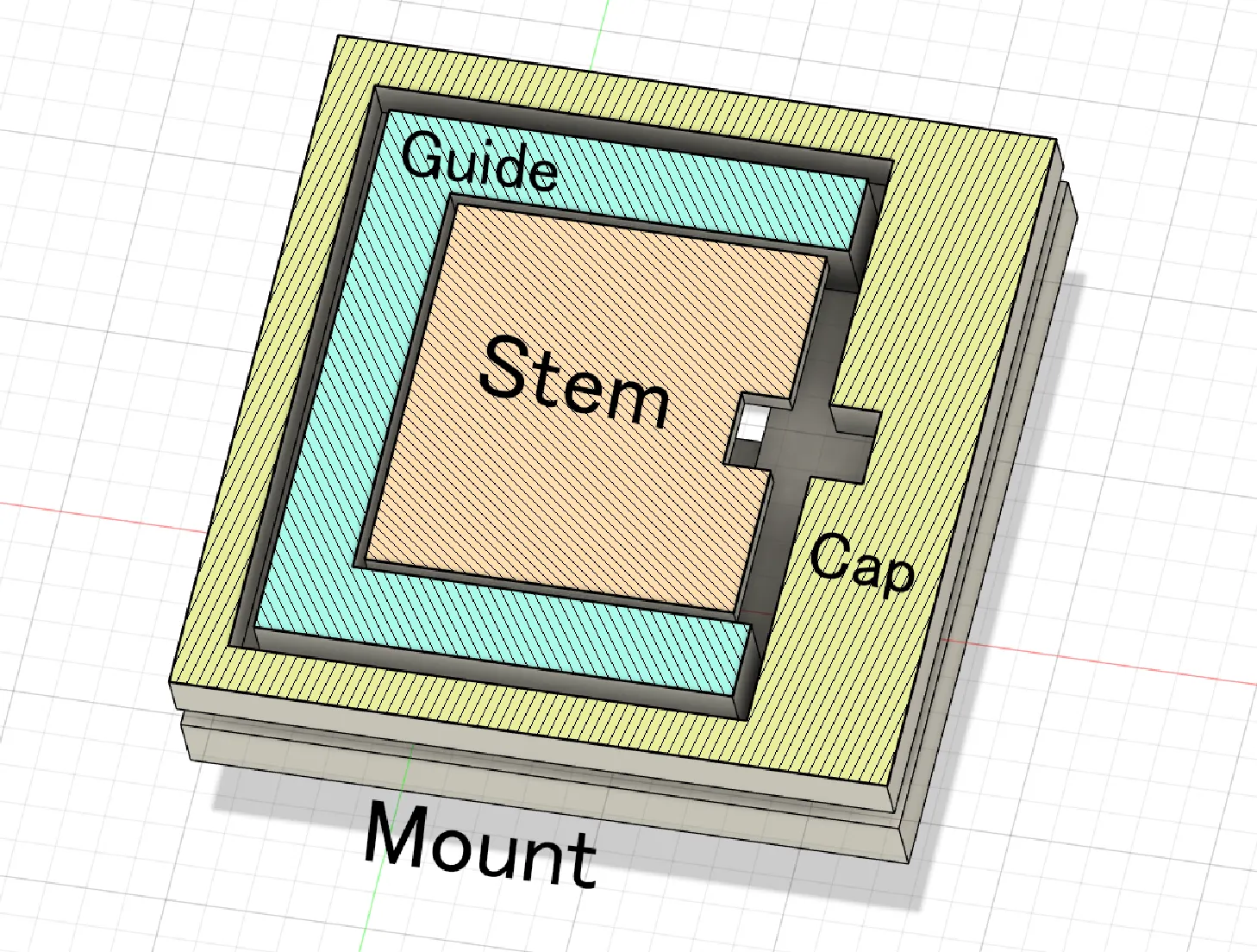 18mm Button Assembly for 6mm Push Buttons - Free 3D Print Model ...