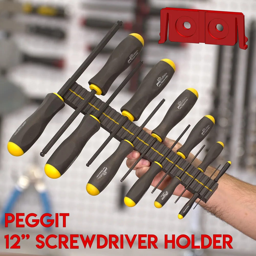 Peggit - 12" Magnetic Screwdriver Holder by RobertCowanDIY - MakerWorld