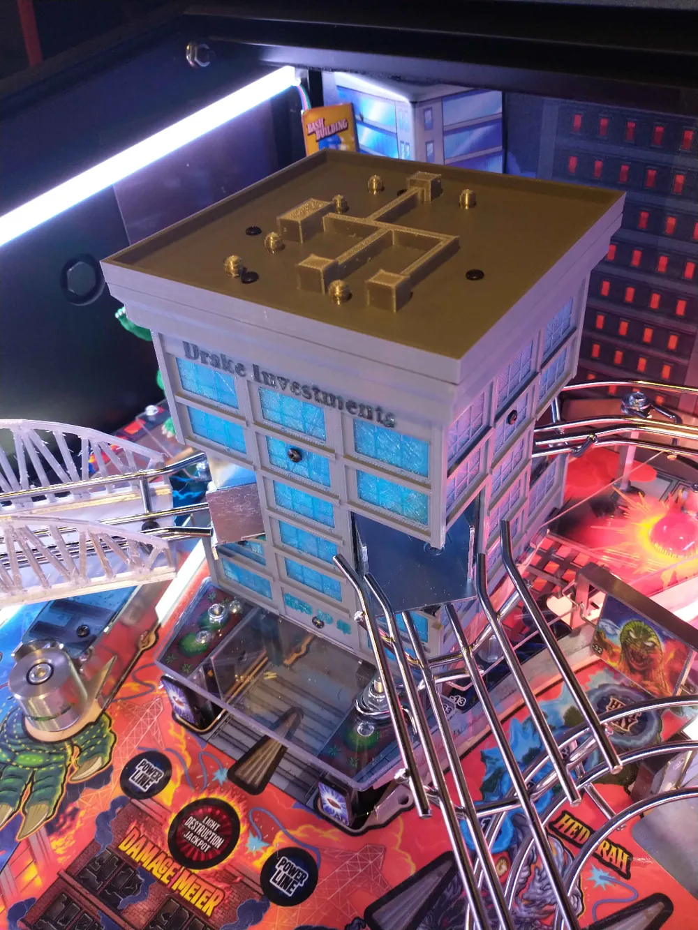 Godzilla Pro Pinball Drake Building Skin by LynnInDenver MakerWorld ...