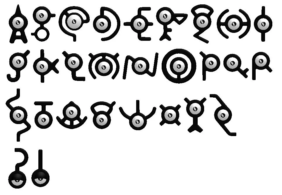Pokémon Unown Letters and Symbols by ARNZI MakerWorld: Download Free 3D ...