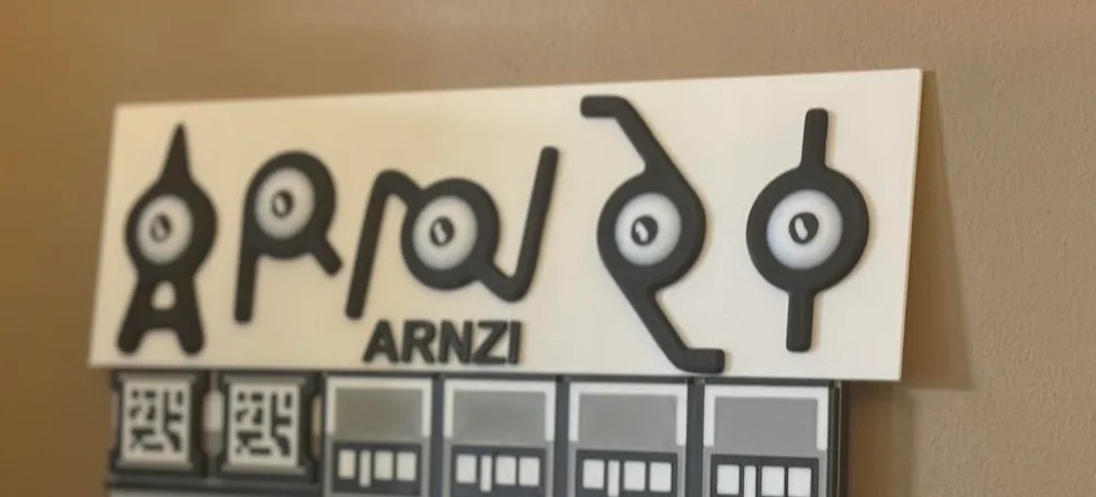 Pokémon Unown Letters and Symbols - Free 3D Print Model - MakerWorld