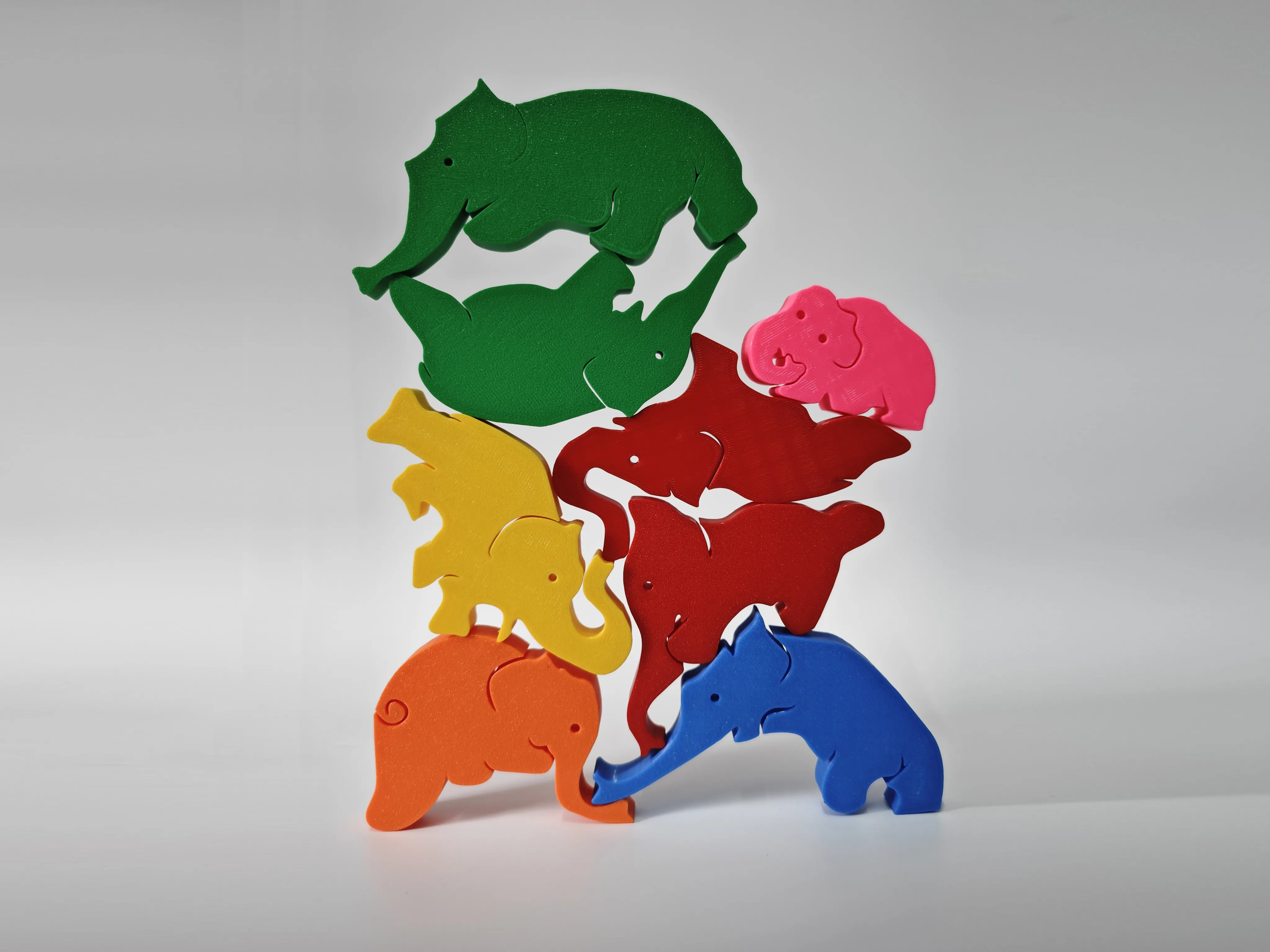 Elephant puzzle/balance toy by Jiyan Structure MakerWorld: Download ...