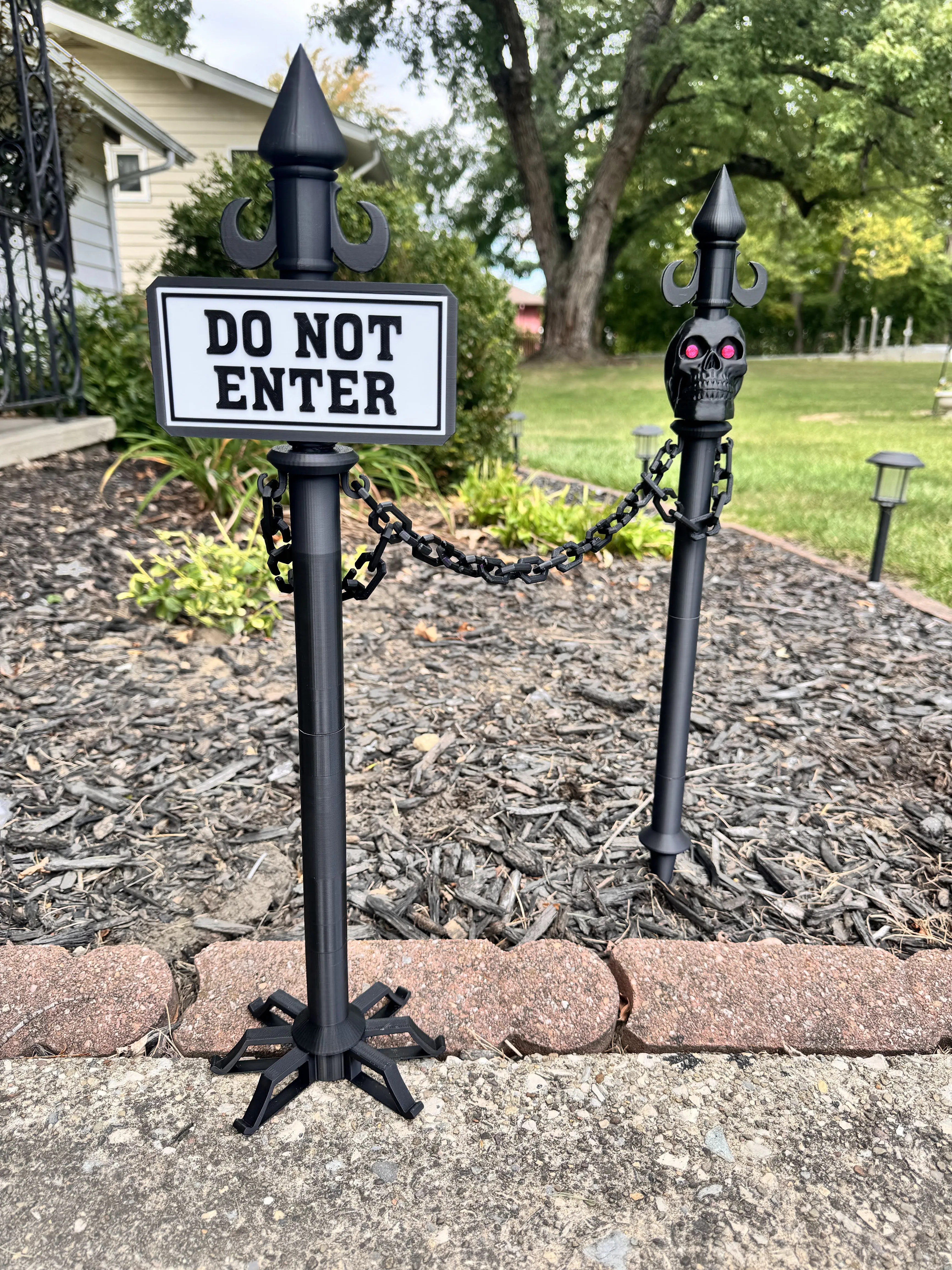 Custom Halloween Sign Lawn Stake Fence or Stand - Free 3D Print Model ...