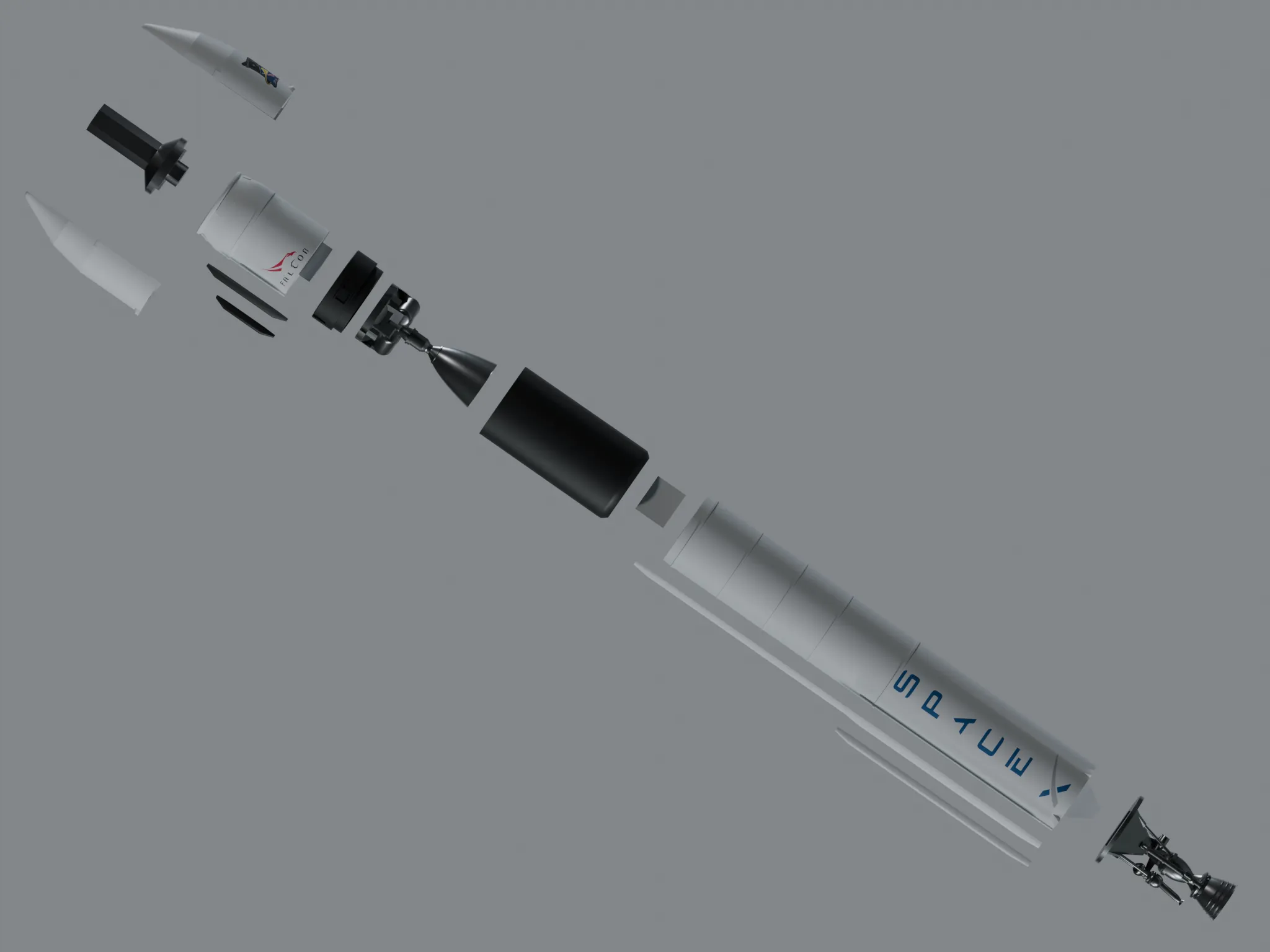 SpaceX Falcon 1 Model by Proxemix MakerWorld: Download Free 3D Models