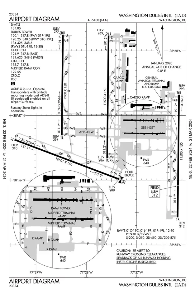 Dulles International Airport Map by Connor Sigman - MakerWorld