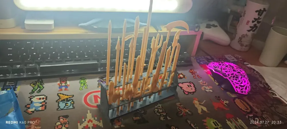 DUMMY 13 miniature weapons and storage rack by 3D Printed Chef - MakerWorld