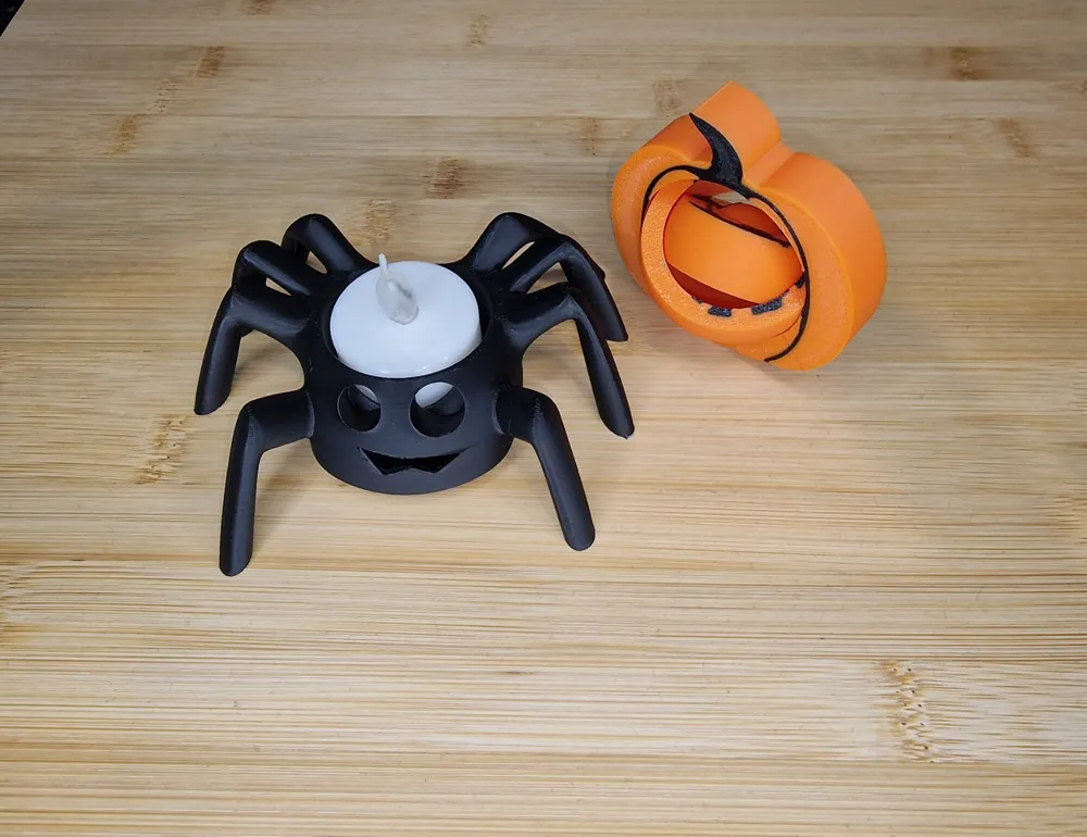 Halloween Spider tea light holder by MJD MakerWorld: Download Free 3D ...