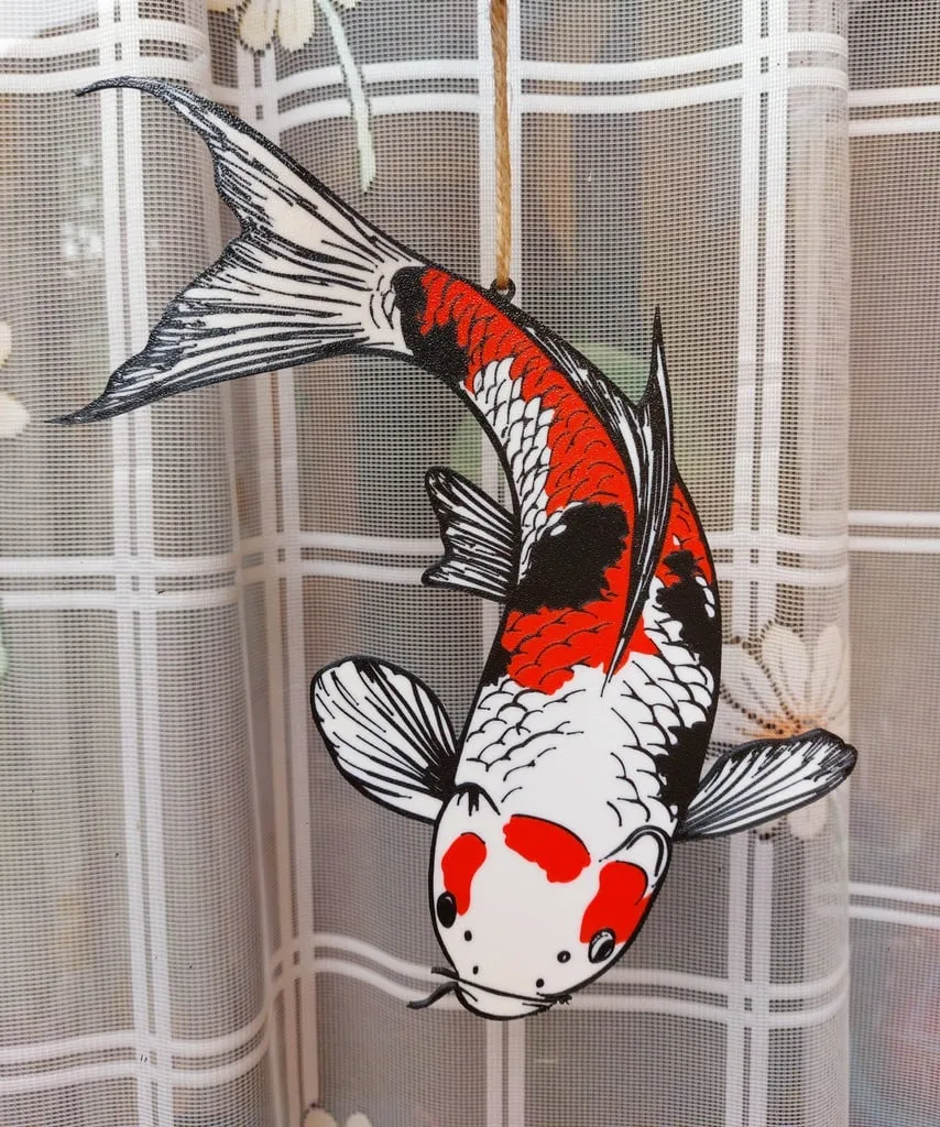 Colored Koi carp window or wall decoration by Kutnohormac - MakerWorld