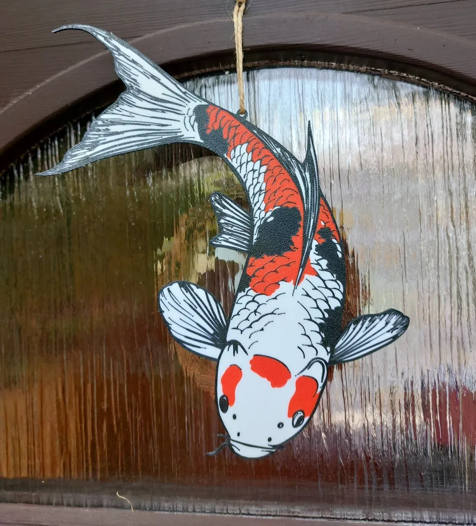 Colored Koi carp window or wall decoration by Kutnohormac - MakerWorld