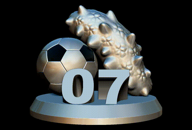Sea cucumber team milestone football commemorative by Qicamo - MakerWorld