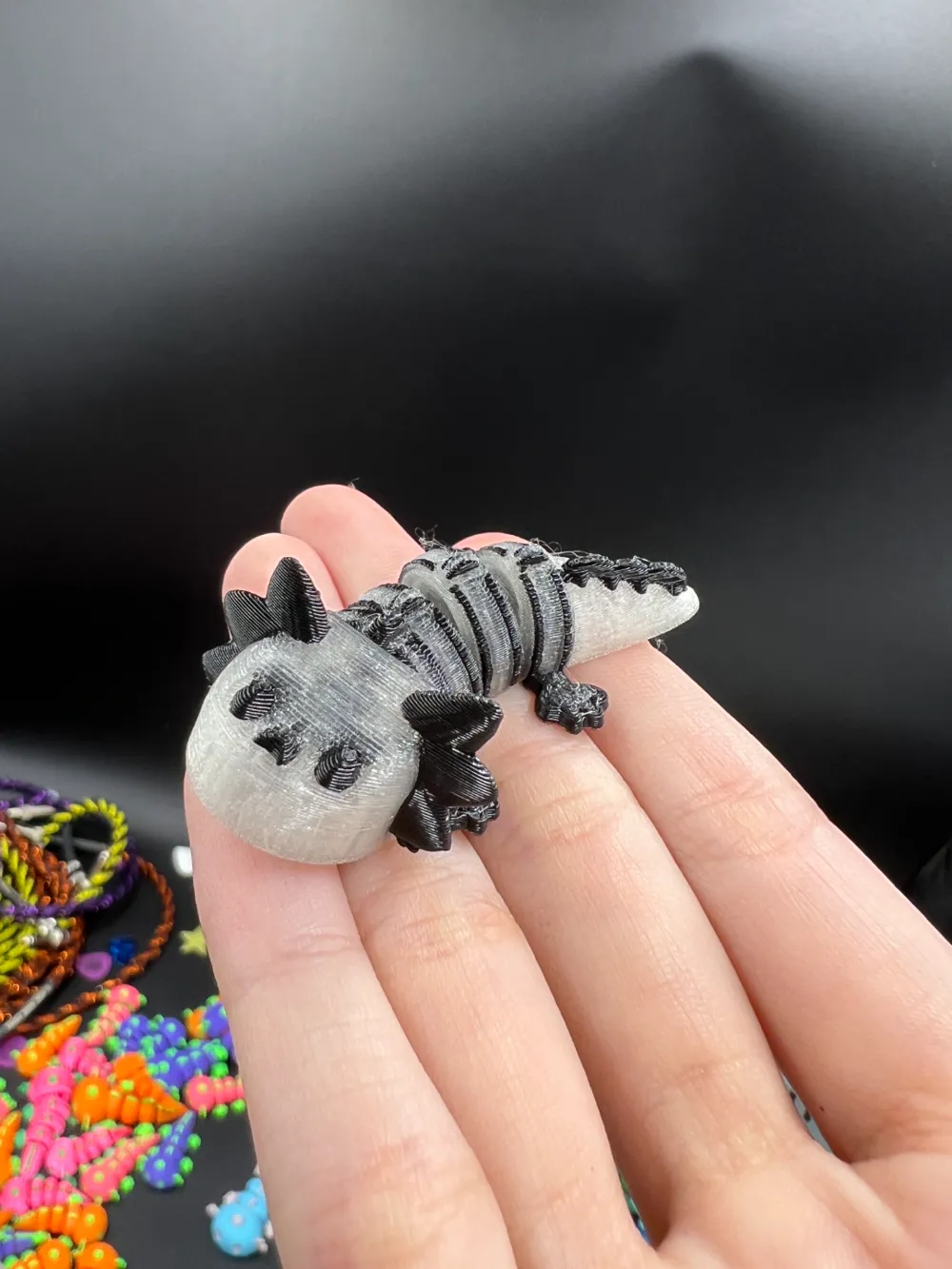 Articulated Skeleton Axolotl Fidget by rockitmusicgear - MakerWorld