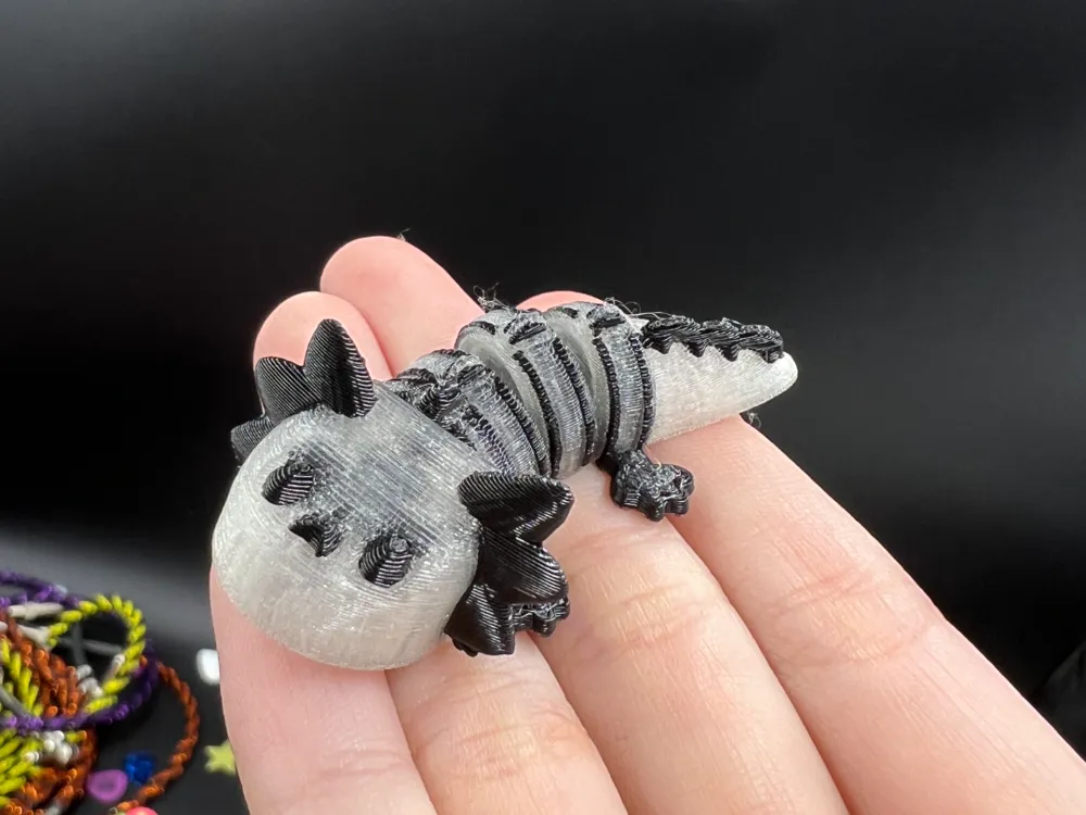 Articulated Skeleton Axolotl Fidget by rockitmusicgear - MakerWorld