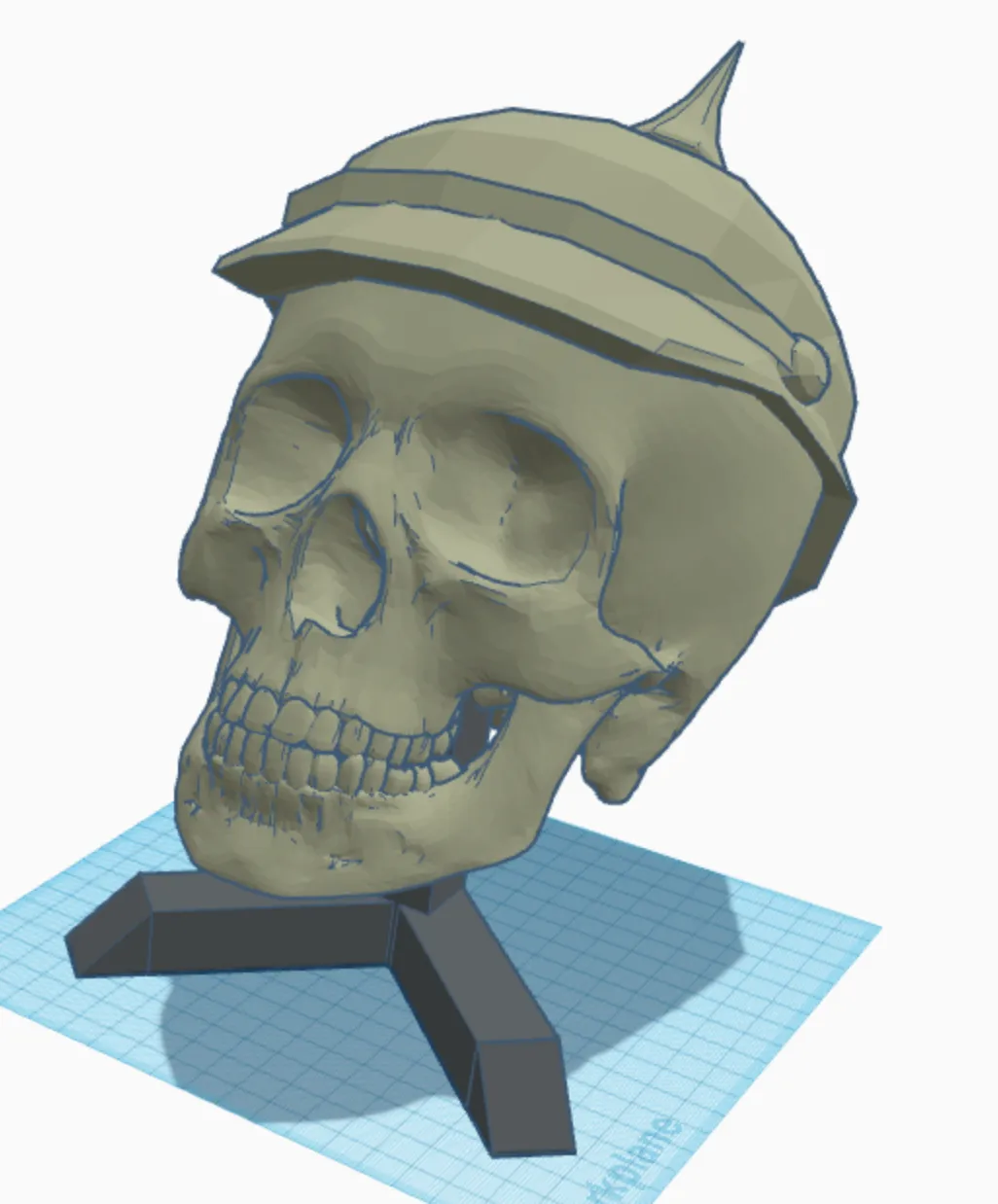 German soldier skull Stand version - Free 3D Print Model - MakerWorld