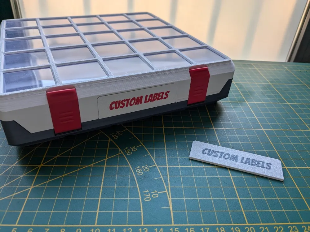 Modern Gridfinity Case Label Maker (Parametric) by Louis MakerWorld ...