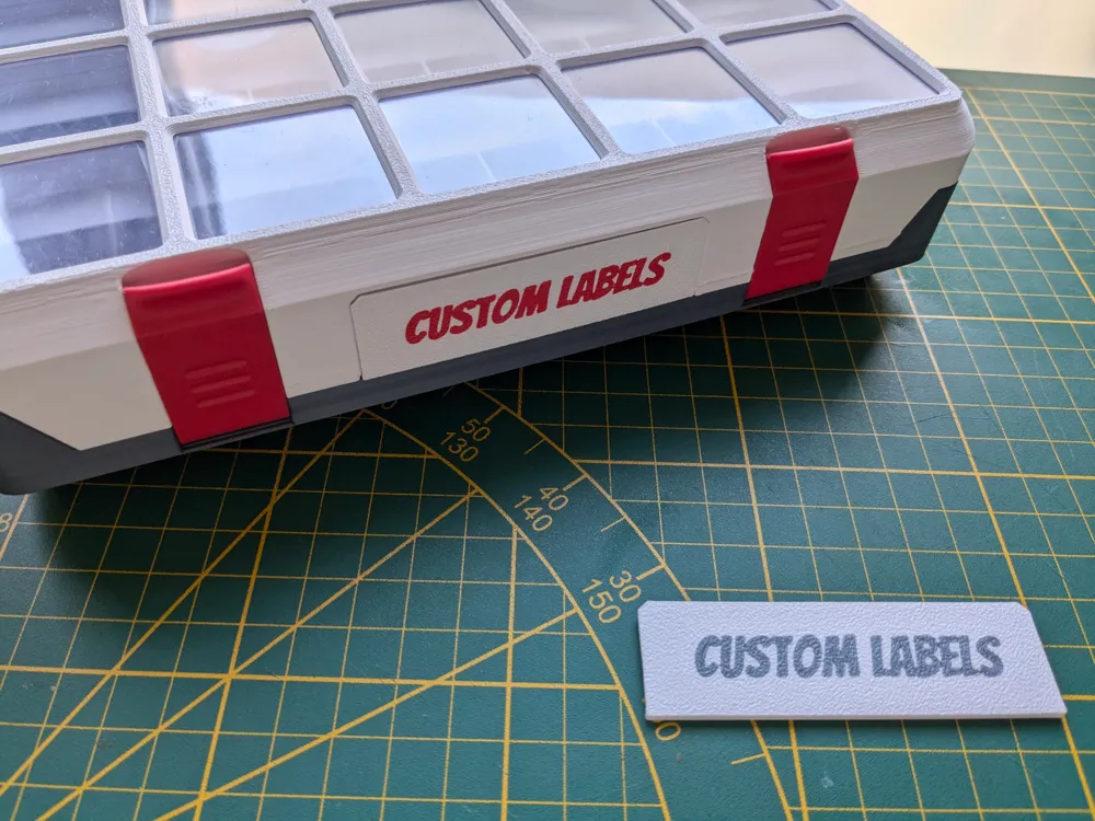 Modern Gridfinity Case Label Maker (Parametric) by Louis - MakerWorld