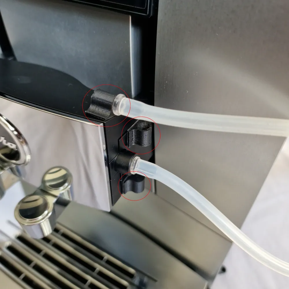 Jura milk pipe holder by Drakashas - MakerWorld