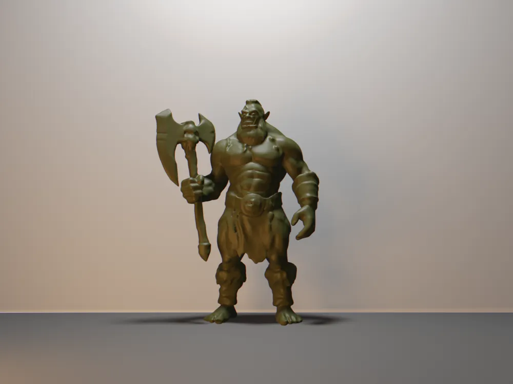 Orc barbarian - tabletop mini by everythingDND MakerWorld: Download Free 3D Models