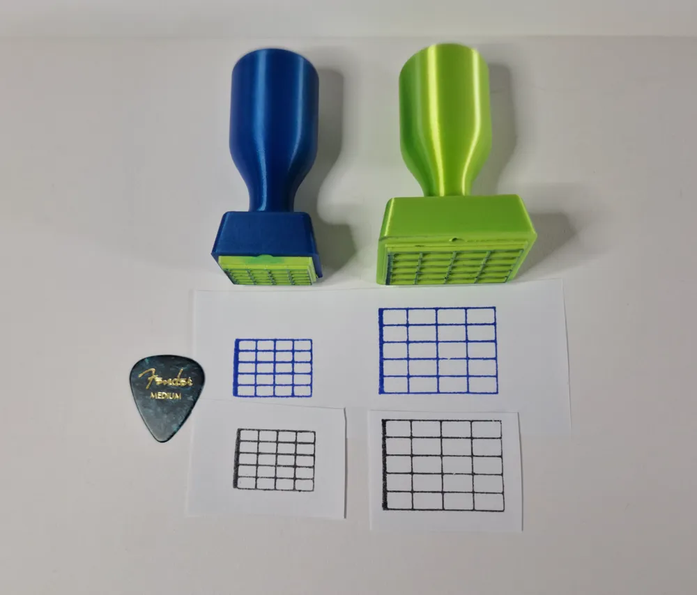 Guitar Tab Fretboard Stamp for Chord Diagrams Remixed by WD - MakerWorld