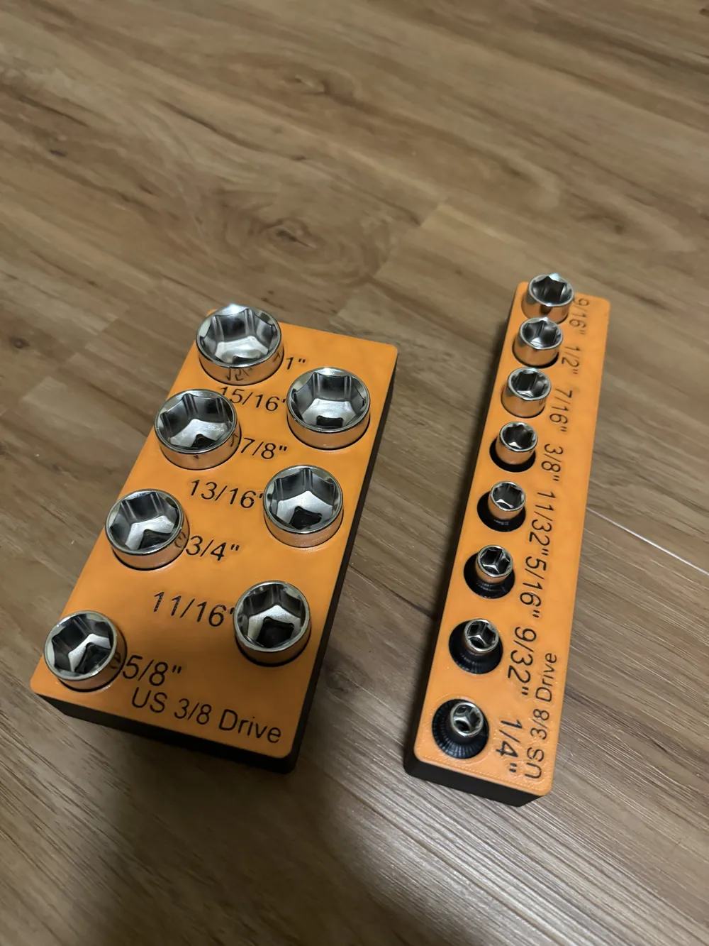 Gridfinity Tekton 3/8 Socket Corto 1/4"-1" por ender341 - MakerWorld