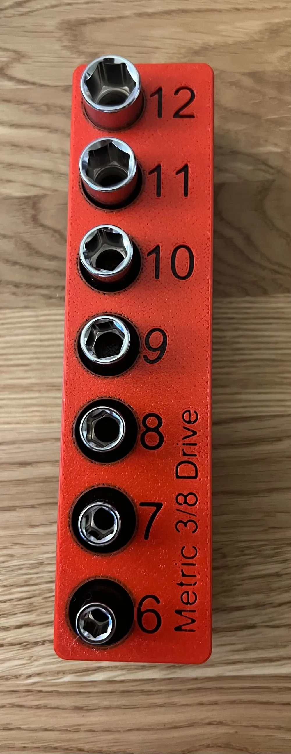 Gridfinity Tekton 3/8 Short Socket 6mm-24mm holder by ender341 - MakerWorld