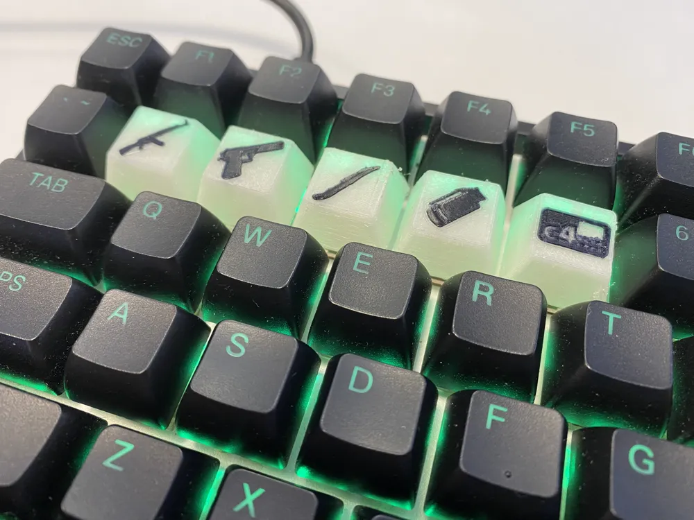 Counter Strike Keyboard Keycaps - MMU by BTR3D. MakerWorld: Download ...
