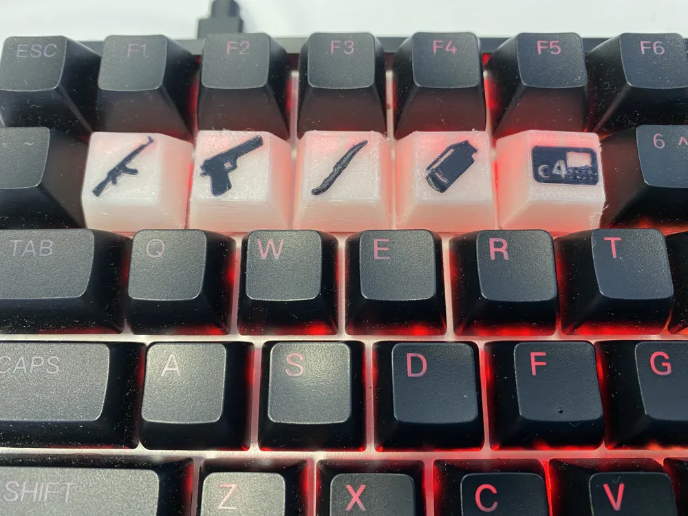 Counter Strike Keyboard Keycaps - MMU by BTR3D. MakerWorld: Download ...