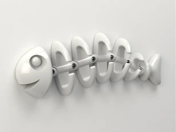 Fishbone Wall Coat Rack by user_2103056849 - MakerWorld