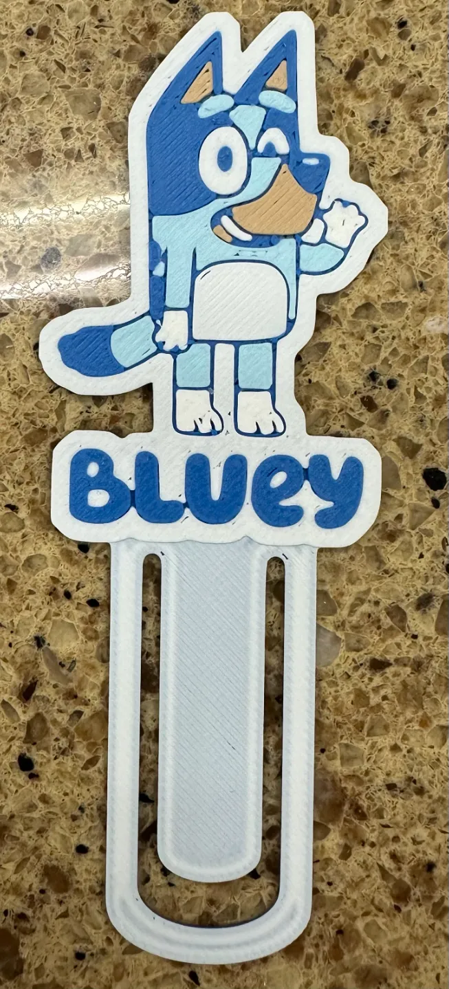 Bluey Bookmark Remixed by Pulaski County Public Library - MakerWorld
