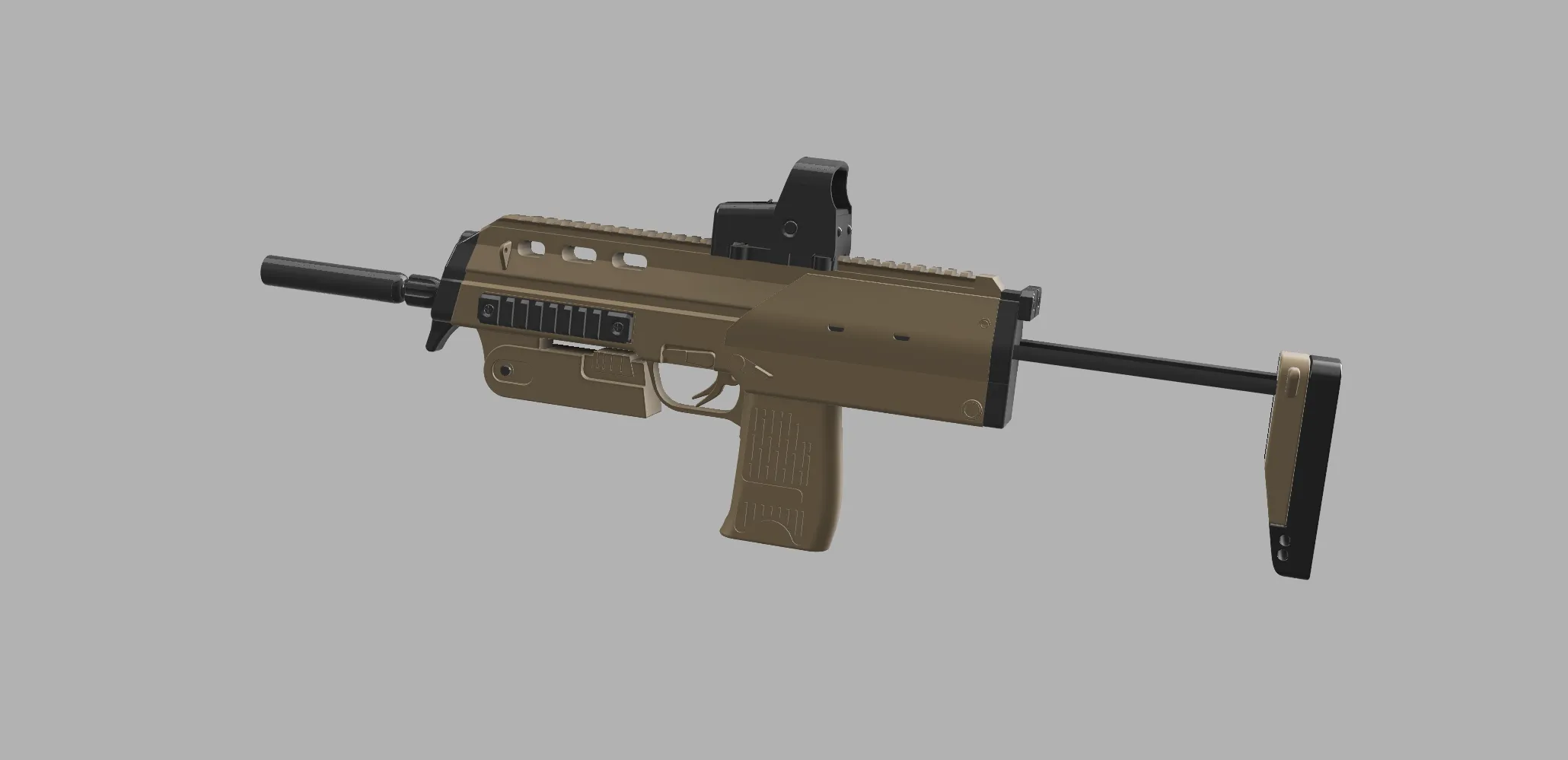 H&K mp7 Submachine Gun Toy德国mp7冲锋枪玩具模型 - 免费 3D 打印模型 - MakerWorld