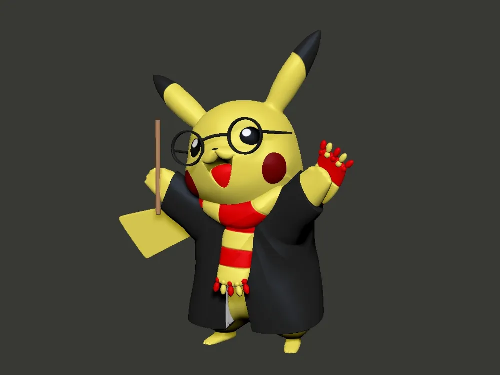 Pikachu in costume da Mago Potter per Halloween da Black Gorilla Armory ...