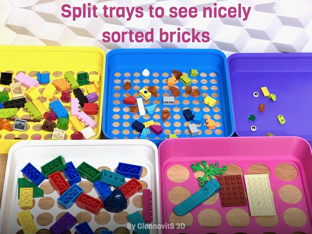 Brick Sorting Tray - stackable compact organizer by GlennovitS 3D ...
