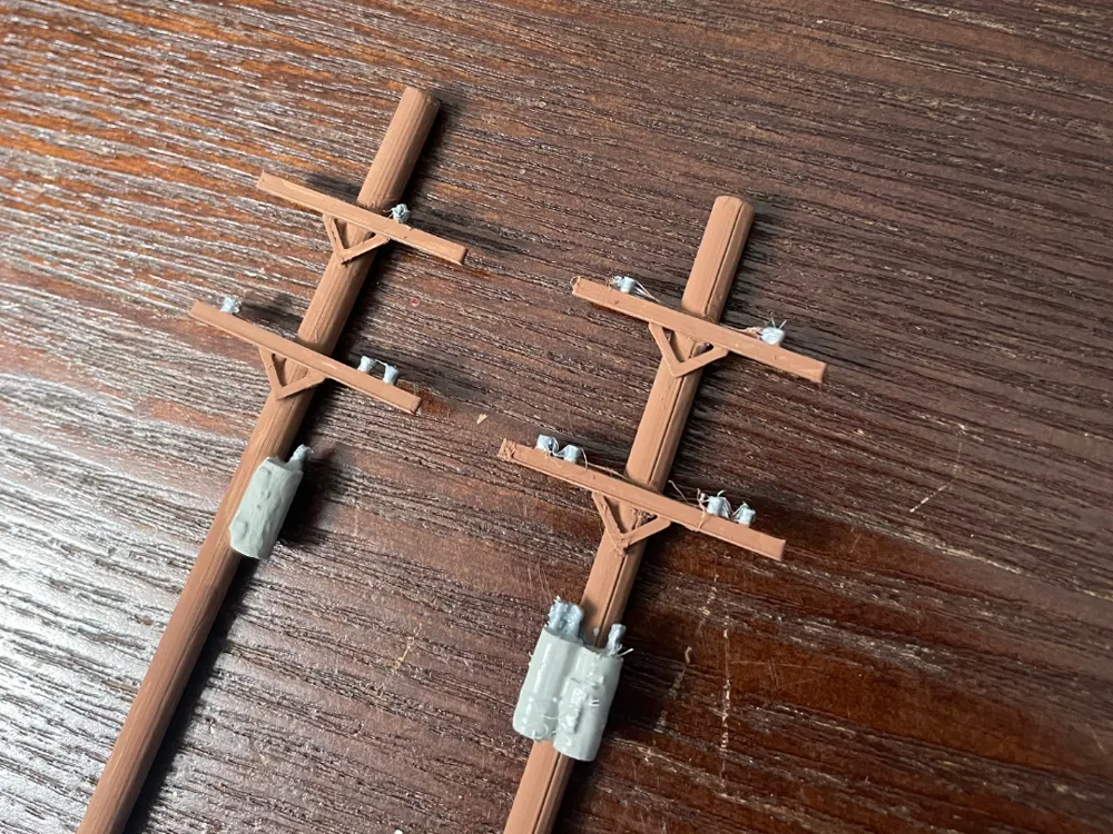 HO Scale Utility/Telephone Pole - Free 3D Print Model - MakerWorld