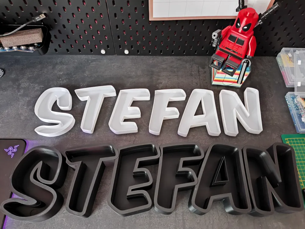 Nombre de LED Stefan - Modelo de impresión 3D gratuito - MakerWorld