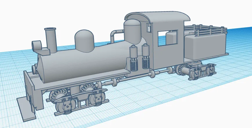 Shay Locomotive Model 4.7" desktop display by Gas MileageMakerWorld ...